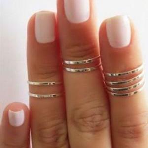 Midi Knuckle Ring - Set Of 6, Everyday Ring, Simple Ring, Slim Knuckle ...