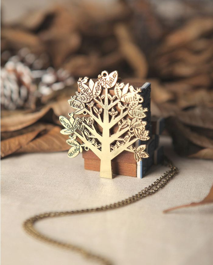 Gold Forest Tree Necklace on Luulla
