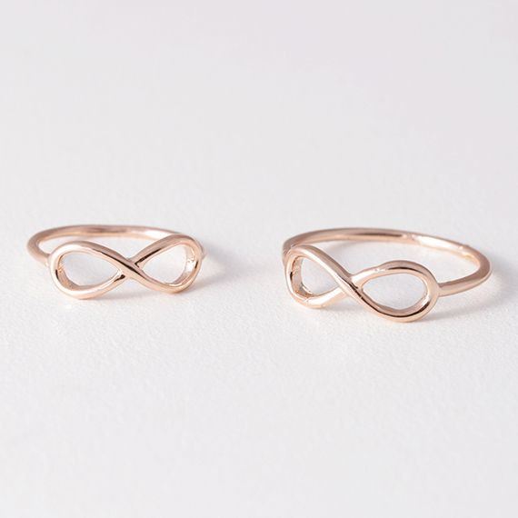 Rose Gold Infinity Ring, Gold Infinity Ring, Silver Ring, Chic Ring ...